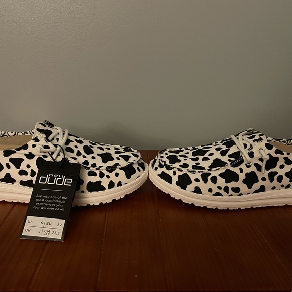 Hey Dude | Shoes | Hey Dude Wendy Cow Print Womens Shoes | Poshmark